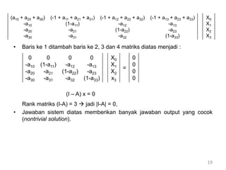 Kuliah 2 penerapan matriks dalam ekonomi | PPTX
