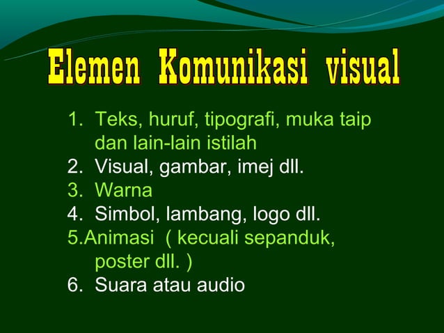 Kuliah 2 pengenalan seni visual 2012 copy | PPT
