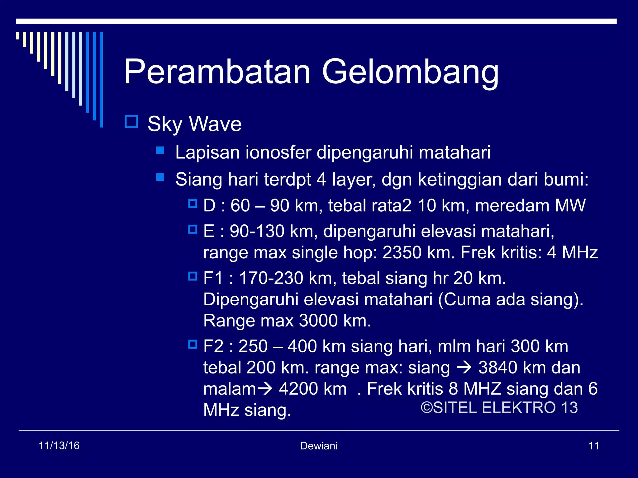 Kuliah 3 alokasi frekuensi dan perambatan gelombang | PPT