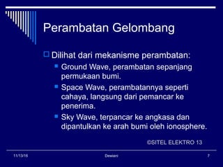 Kuliah 3 alokasi frekuensi dan perambatan gelombang | PPT