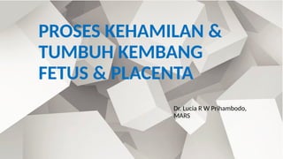 KULIAH 3 - PROSES KEHAMILAN & TUMBUH KEMBANG FETUS Biologi.pptx | Free ...