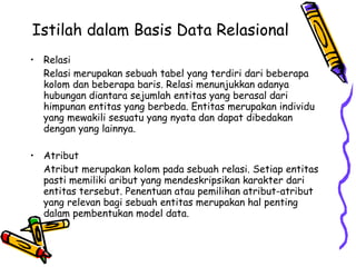 Kuliah 3 model data relasional | PPT