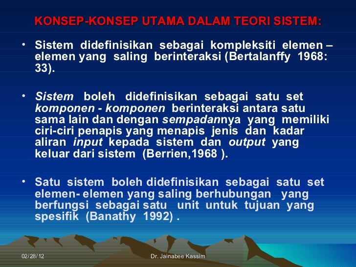 Teori Sistem Adalah - Perumperindo.co.id