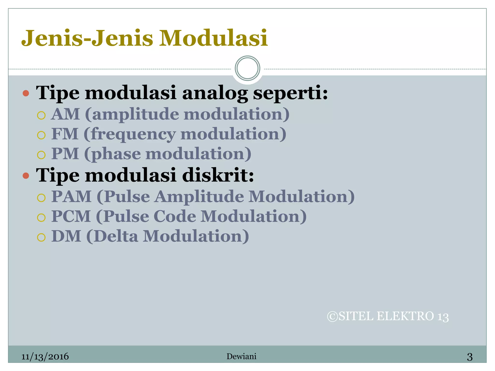 Kuliah 4 modulasi | PPTX