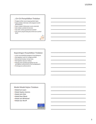 Kuliah 4 model penyelidikan tindakan | PDF