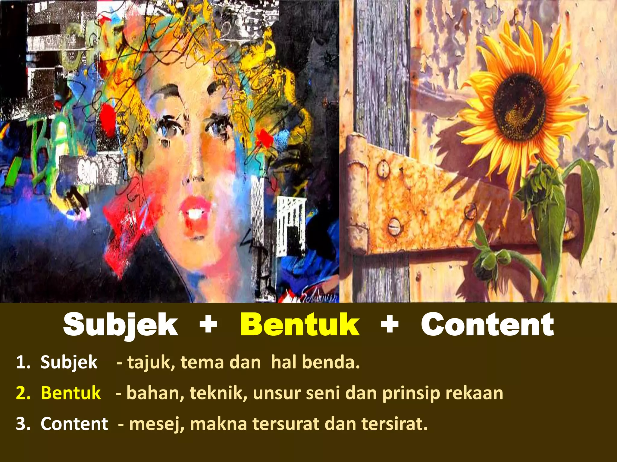 Kuliah 4 2016 aspek formal seni visual (STPM) | PPTX