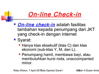 Kuliah 4 check in | PPT
