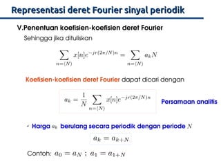Kuliah 4 sistem linier: Representasi deret Fourier sinyal periodik | PDF