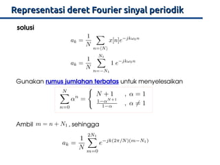 Kuliah 4 sistem linier: Representasi deret Fourier sinyal periodik | PDF