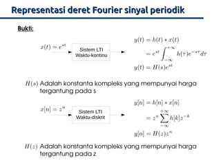 Kuliah 4 sistem linier: Representasi deret Fourier sinyal periodik | PDF
