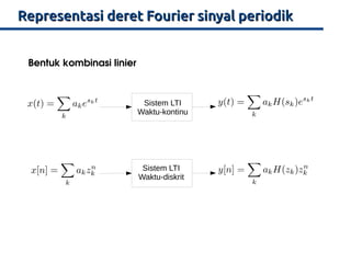 Kuliah 4 sistem linier: Representasi deret Fourier sinyal periodik | PDF