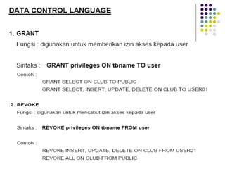 Kuliah 4 structure query language | PPT