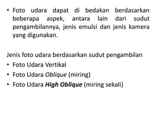 Materi Kuliah Penginderaan Jauh Dasar (FOTOGRAMETRI) | PPTX