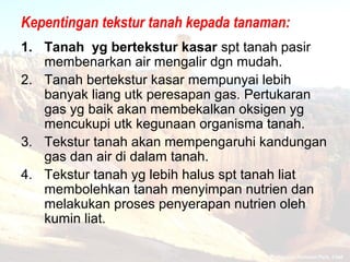 Kuliah 5 faktor tanah yang mempengaruhi pertumbuhan dan hasil tumbuhan ...