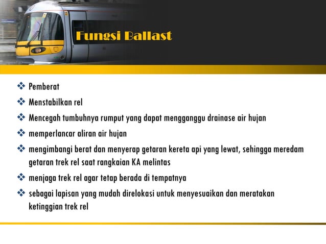 Kuliah 5 Konstruksi Jalan Rel Kereta Api | PPT