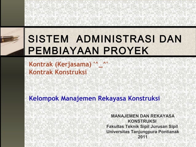 Sistem Administrasi Proyek 3 | PPT