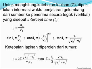 Kuliah 5 seismologi eksplorasi print | PPT