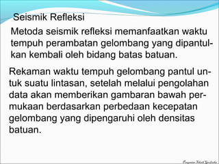 Kuliah 5 seismologi eksplorasi print | PPT
