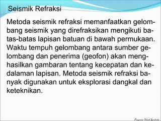 Kuliah 5 seismologi eksplorasi print | PPT