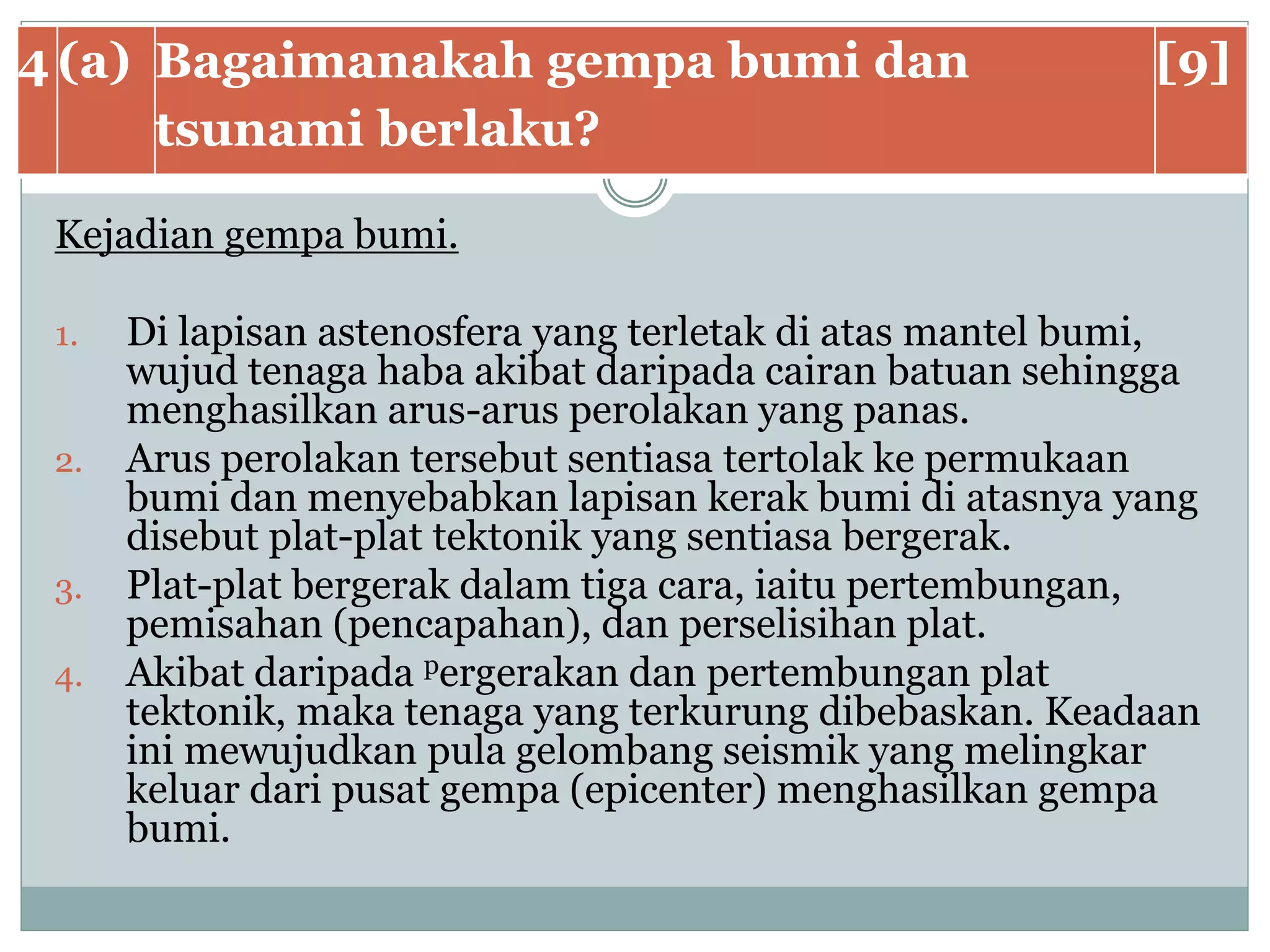 Kuliah 6 - PROSES ENDOGENIK; PERGERAKAN DI DALAM KERAK BUMI | PPTX
