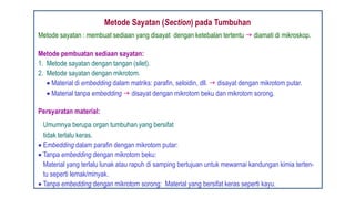 Kuliah 6. Metode Parafin Tumbuhan.pdfjznjwkwkwksn | PDF