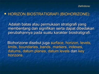 Kuliah 6 unit biostratigrafi | PPT