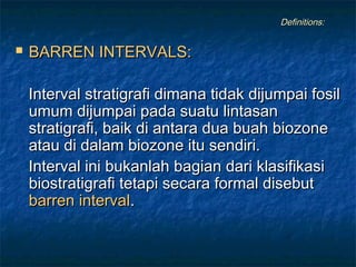 Kuliah 6 unit biostratigrafi | PPT
