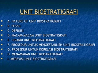 Kuliah 6 unit biostratigrafi | PPT