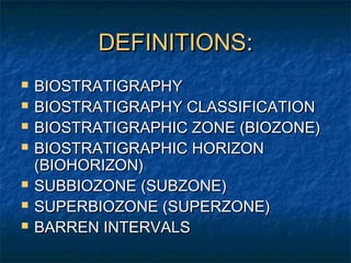 Kuliah 6 unit biostratigrafi | PPT