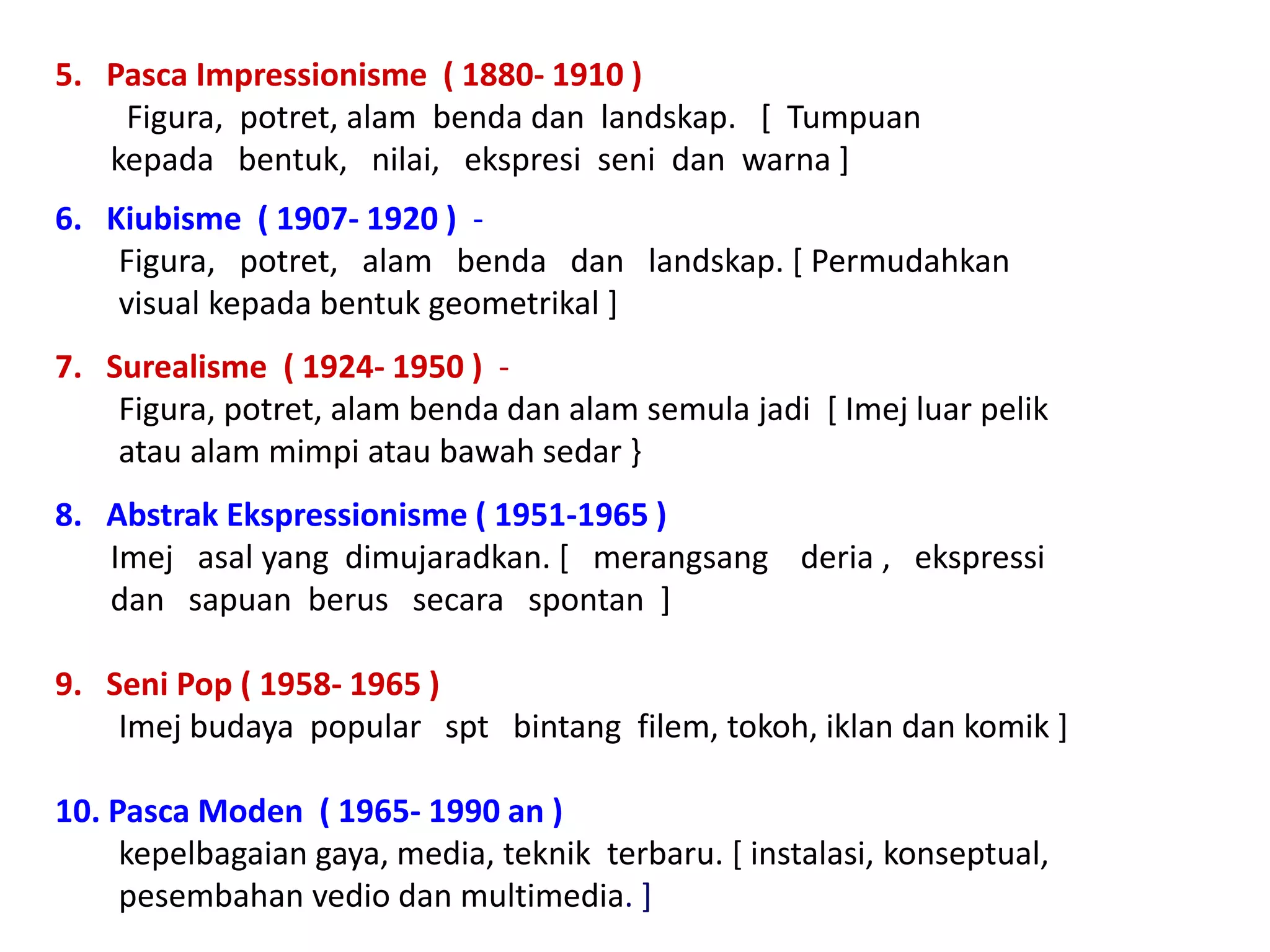 Kuliah 6 2016 sejarah seni barat 1 (STPM) | PPTX