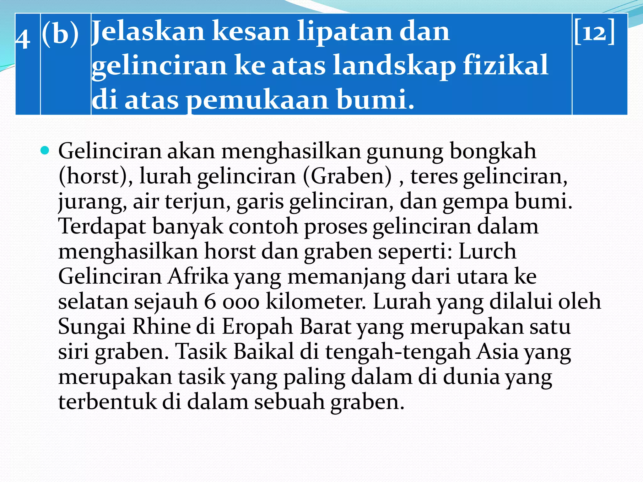 Kuliah 7 -PROSES ENDOGENIK: LIPATAN, GELINCIRAN DAN GUNUNG BERAPI | PPTX