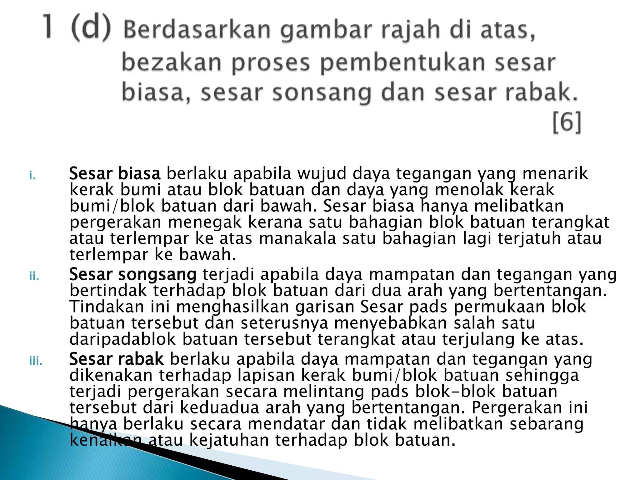 Kuliah 7 -PROSES ENDOGENIK: LIPATAN, GELINCIRAN DAN GUNUNG BERAPI | PPTX