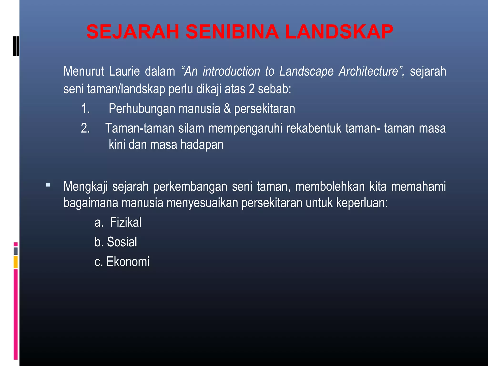 pengenalan hortikultur dan prinsip landskap | PPT
