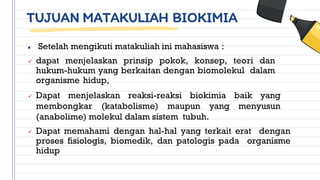 Kuliah Biokimia 1-2 D3 Farmasi dan Biologi.pptx