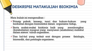 Kuliah Biokimia 1-2 D3 Farmasi dan Biologi.pptx