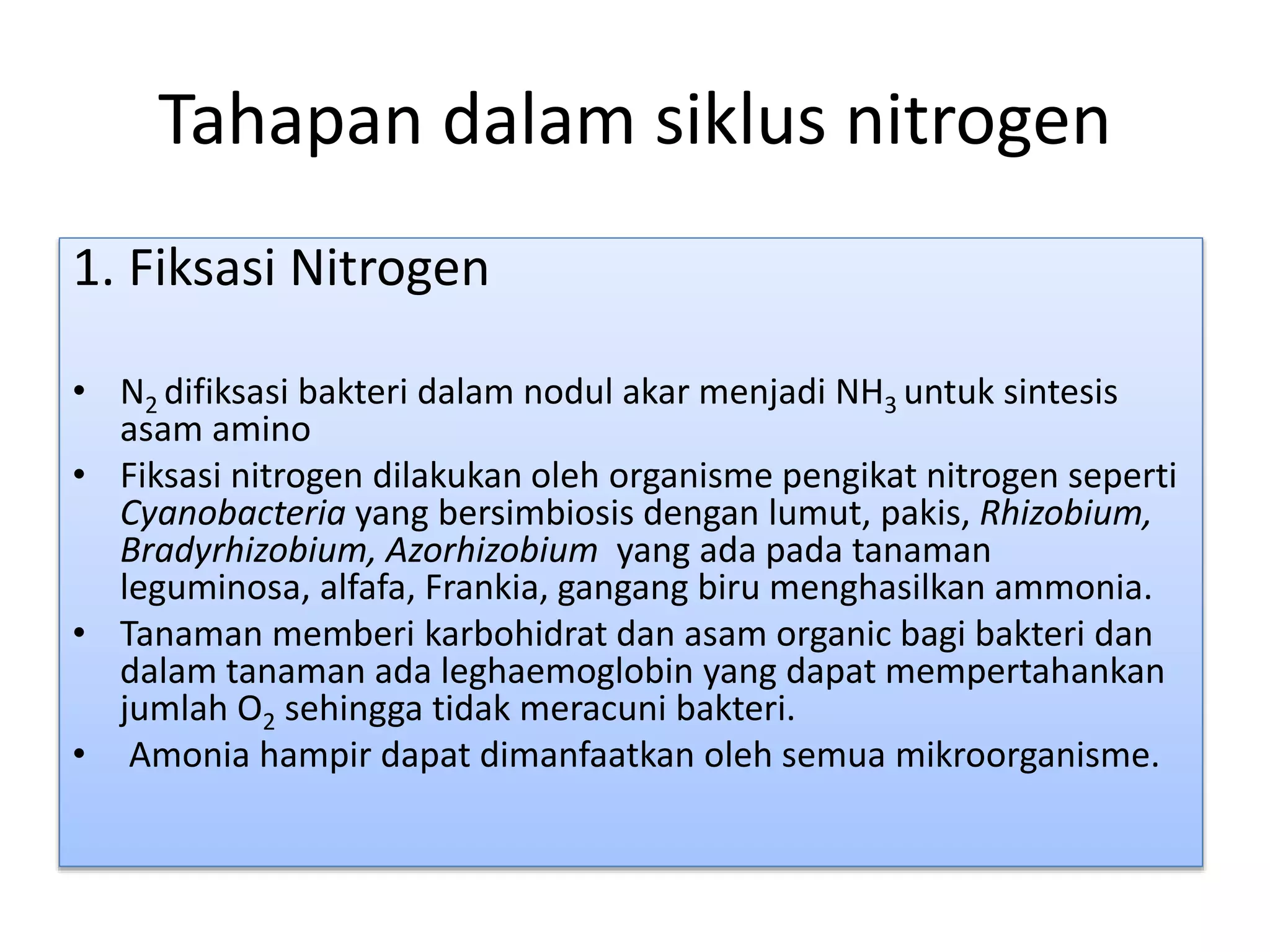 Kuliah biokimia 1 siklus nitrogen | PPTX