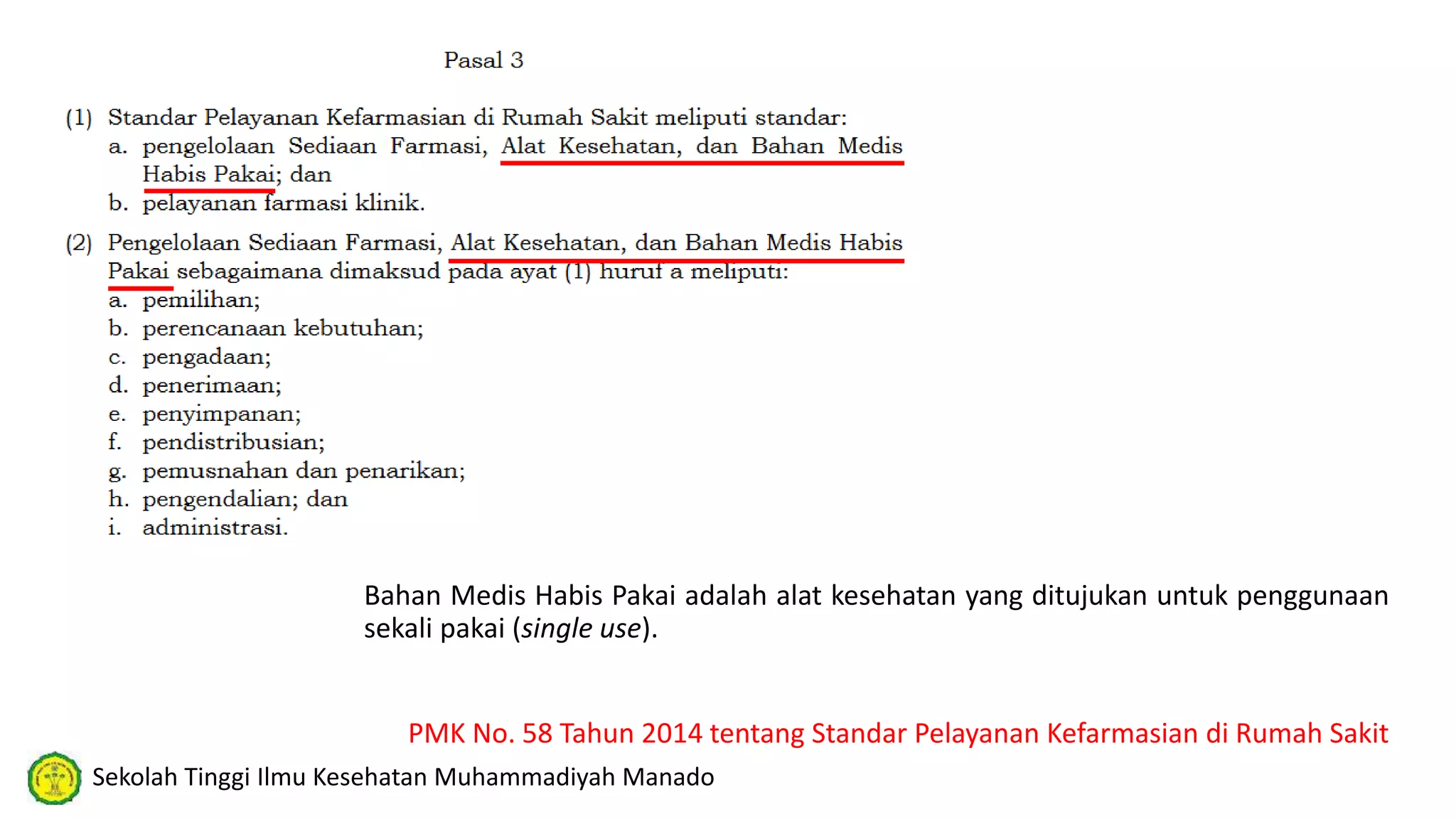 Alat Kesehatan (Alkes) dan Bahan Medis Habis Pakai (BMHP) | PPTX