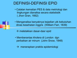 Kuliah dasar epid ( rangkuman). | PPT