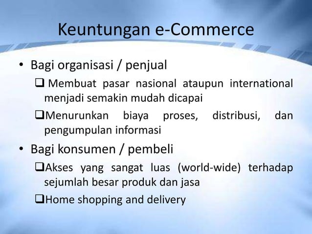 Pengantar E commerce | PPTX