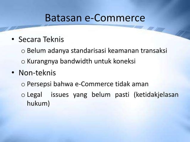 Pengantar E commerce | PPTX