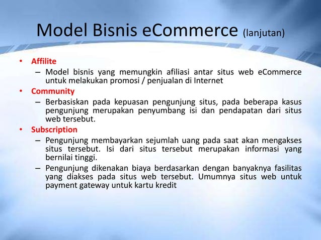 Pengantar E commerce | PPTX