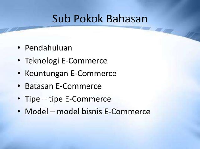 Pengantar E commerce | PPTX