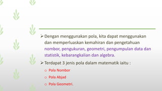 (MTES 3063) KAJIAN POLA | PPTX