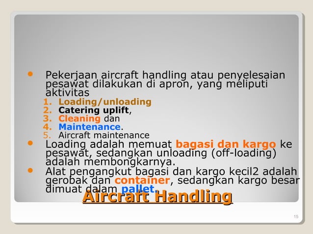 Kuliah ke 2 lingkup ground handling | PPT