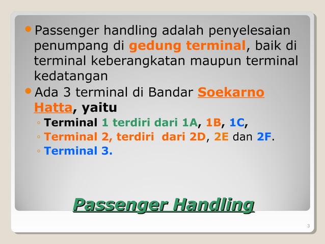 Kuliah ke 2 lingkup ground handling | PPT