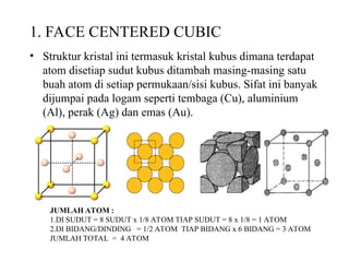 KULIAH KE 3 STRUKTUR KRISTAL. METALURGI FISIKppt | PPT