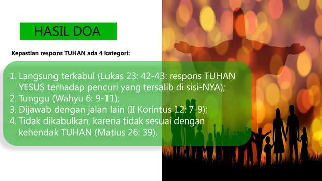Materi Agama : doa adalah persekutuan khusus antara manusia dengan ...