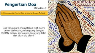 Materi Agama : doa adalah persekutuan khusus antara manusia dengan ...