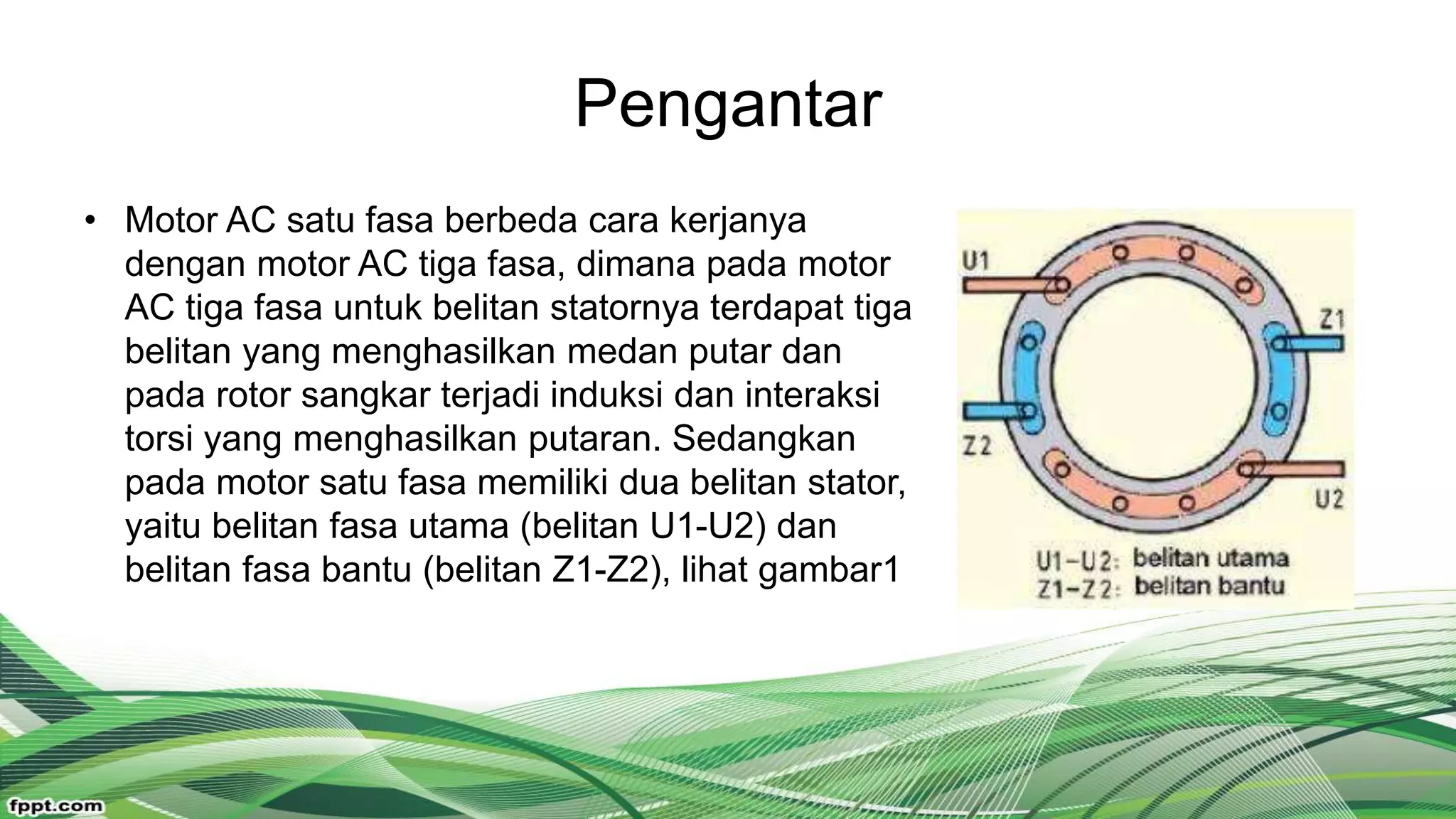 Motor Induksi 1 phase | PPTX