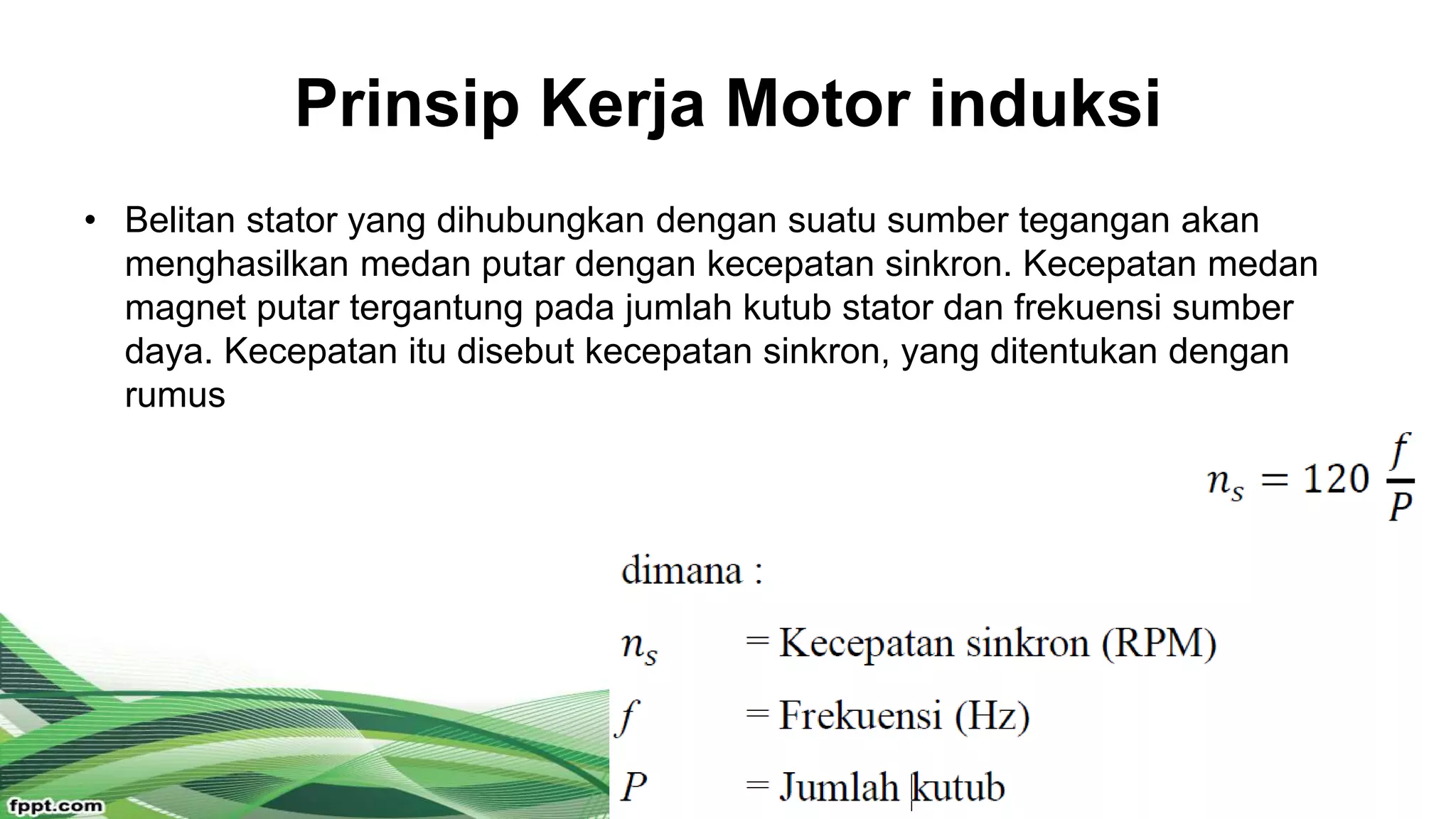 Motor Induksi 1 phase | PPTX
